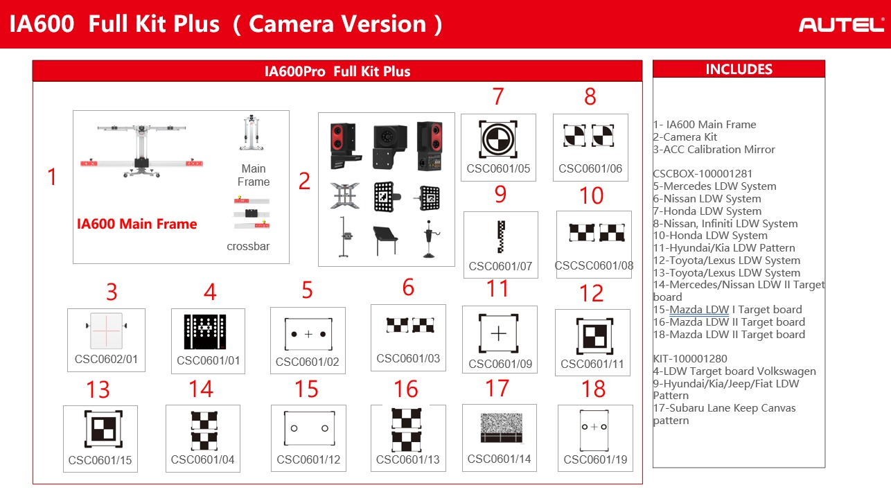 Autel MAXISYS ADAS IA600 Full Kit Plus Camera Version